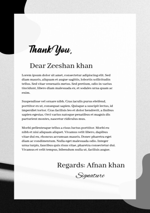 White Professional Writing Background A4 Template | PosterMyWall