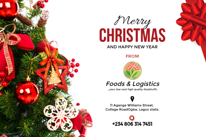 White Professional Xmas Label Template | PosterMyWall