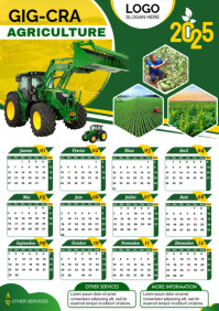 2025 Calendar A3 Template | PosterMyWall