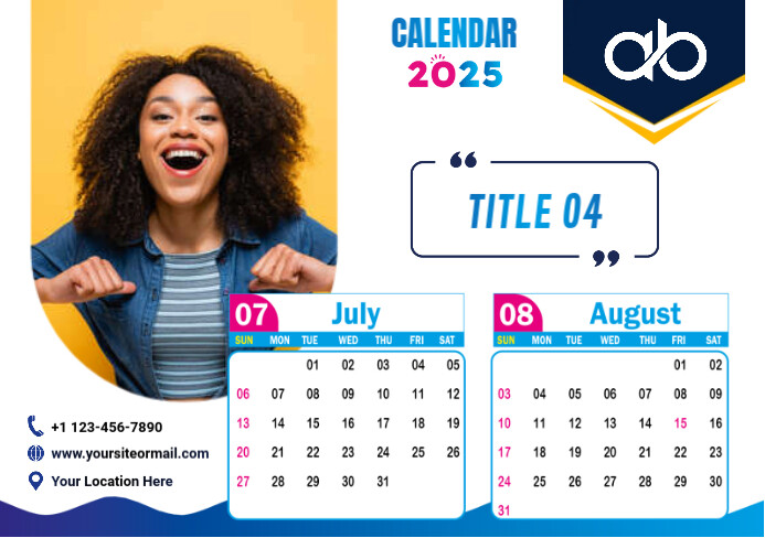 White Professionnel Table Calendar 2025 A5 Template | PosterMyWall