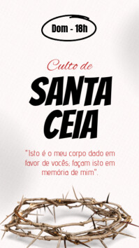 Brown Alegre Convite De Santa Ceia História Do Instagram Modelo | PosterMyWall