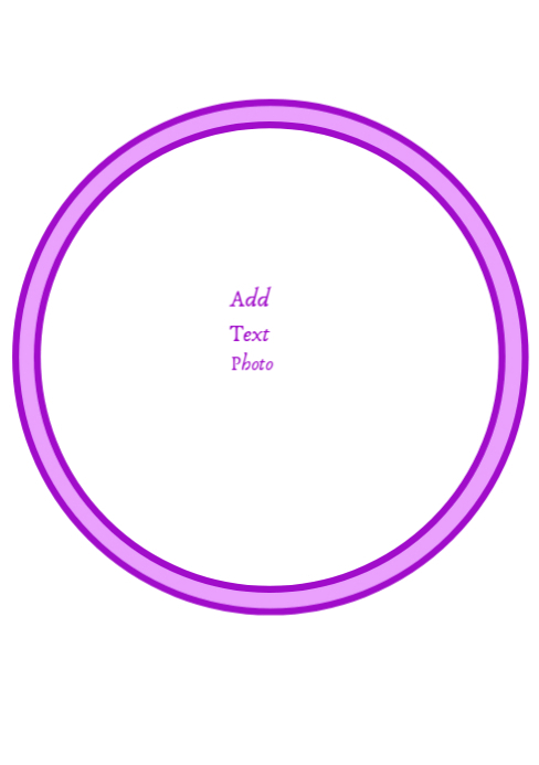 Copy of White Purple Round Frame A5 | PosterMyWall