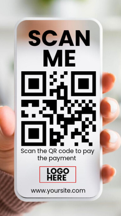 White Qr Code Instagram Story Template | PosterMyWall