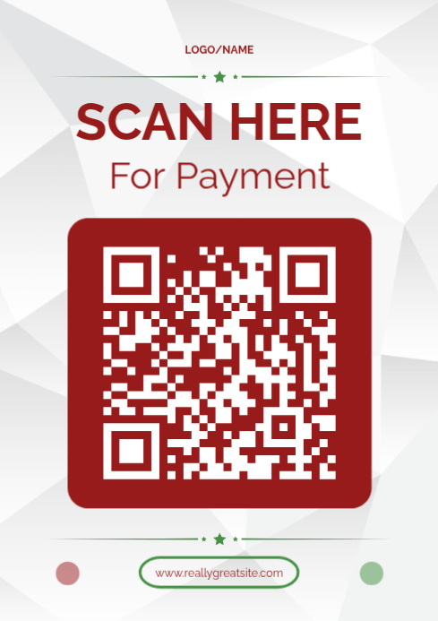 Modèle White QR Code Payment A4 | PosterMyWall