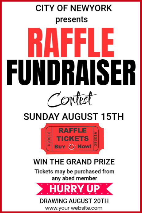 Copy of White Raffle Fundraiser Contest Poster | PosterMyWall