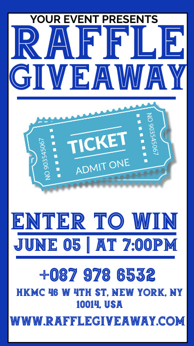 White Raffle Giveaway Instagram Story Template | PosterMyWall