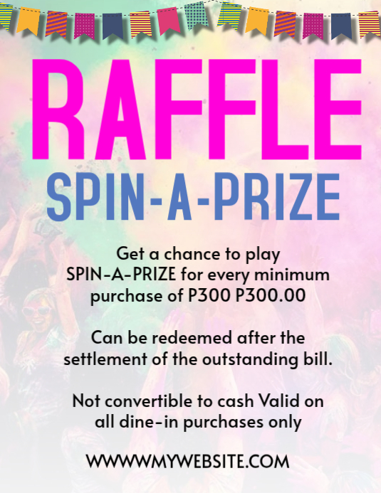White Raffle Promotion Flyer Template | PosterMyWall