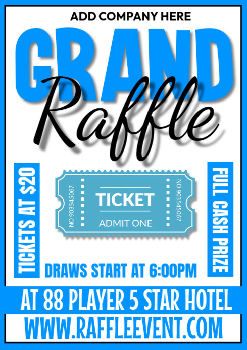 Copy of White Raffle Ticket A4 | PosterMyWall