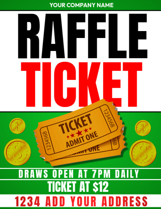 Copy of White Raffle Ticket Flyer (us Letter) | PosterMyWall