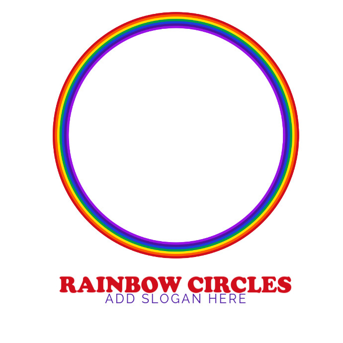 White Rainbow Circle Logo Modelo | PosterMyWall