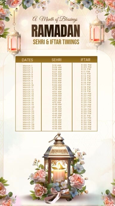 Copy of White Ramadan Timings Instagram Story | PosterMyWall