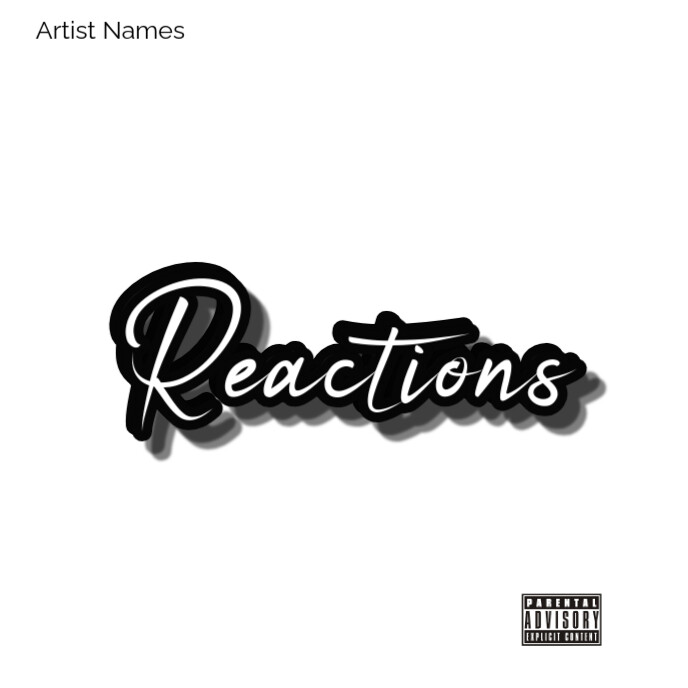 White Reaction Album Cover Template | PosterMyWall
