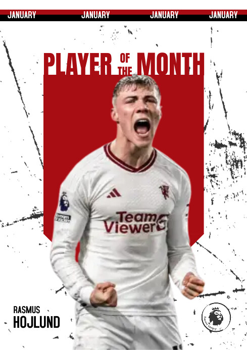 white red grey soccer player poster Template | PosterMyWall