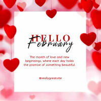 Hello February Template | PosterMyWall