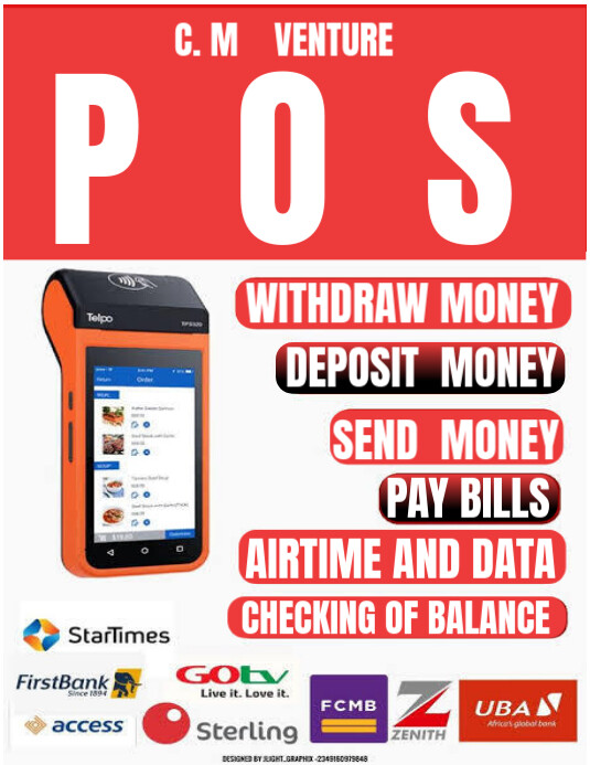 Copy of White red Pos Banner Design Flyer (us Letter) | PosterMyWall