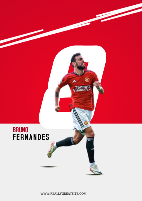 white red soccer best player poster Template | PosterMyWall