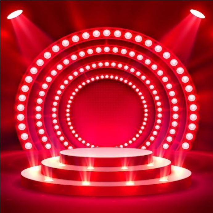 White Red Spotlight Stage Instagram Post Template | PosterMyWall