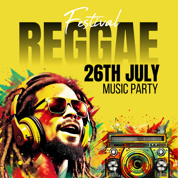 Copy of White Reggae Instagram Post | PosterMyWall