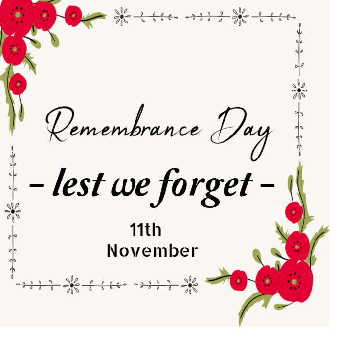 Plantilla de White Remembrance Day Instagram Post | PosterMyWall