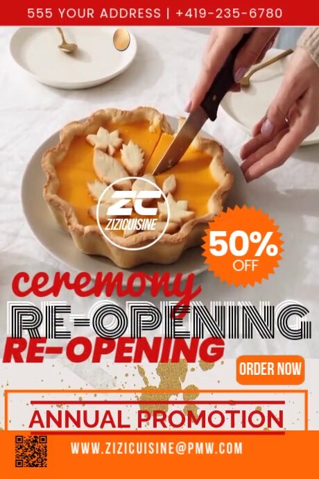 Copy of White Reopening Poster | PosterMyWall