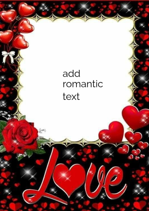 Plantilla de White Romantic Love Poster A3 | PosterMyWall