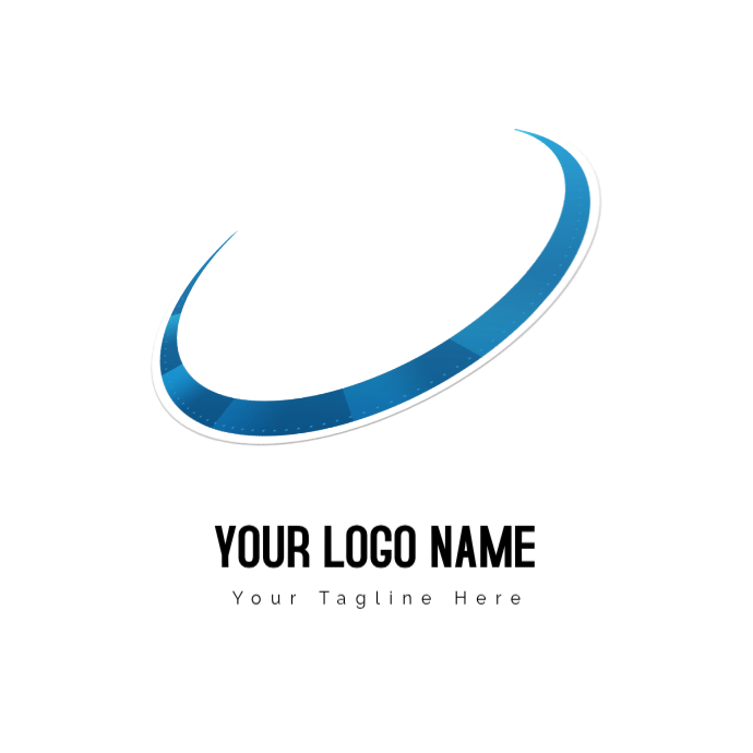 Plantilla de White Round Blue Logo Logo | PosterMyWall