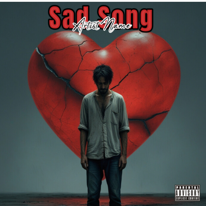 Plantilla de White Sad Song Album Cover | PosterMyWall