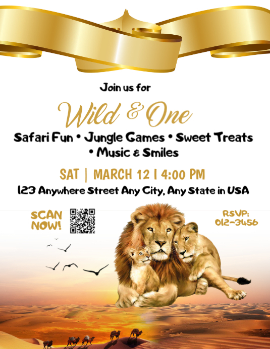 White Safari Adventure Event Flyer Template | PosterMyWall