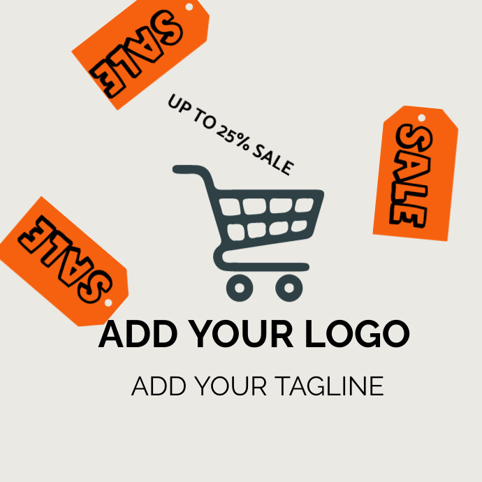 White Sale Market Logo Logo Template | PosterMyWall