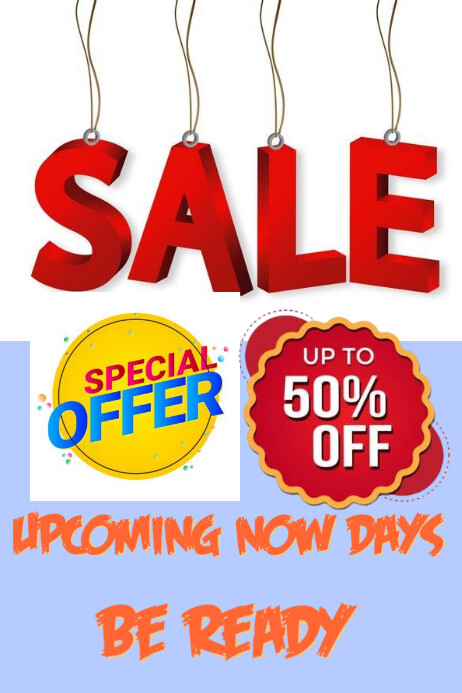 White Sale Poster Template | PosterMyWall