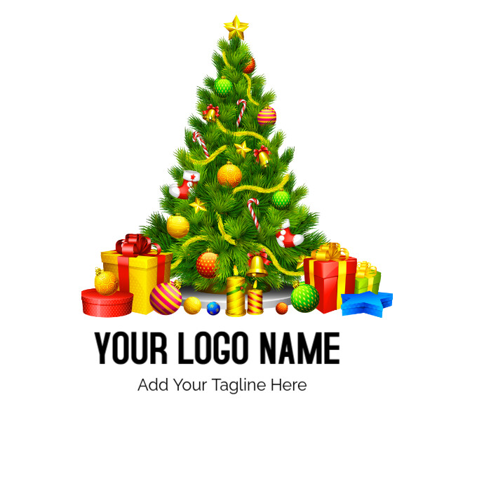 Copy of White Santa Claus Christmas Day Christmas Tree Logo | PosterMyWall