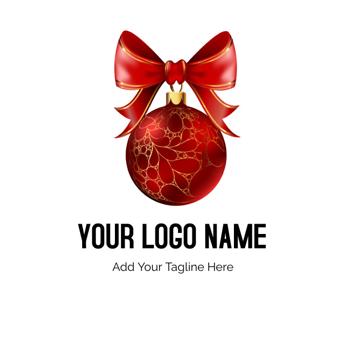 White Santa Claus Christmas Tree Logo Template | PosterMyWall
