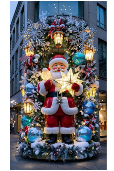 White Santa Clause Christmas Decoration Design Flyer Poster Template ...
