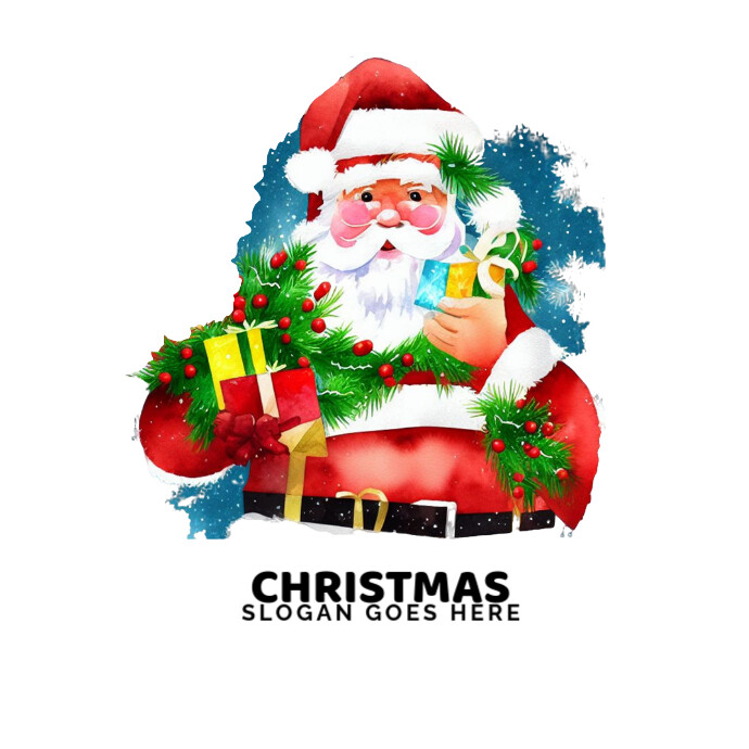 White Santa Clause Logo Template | PosterMyWall