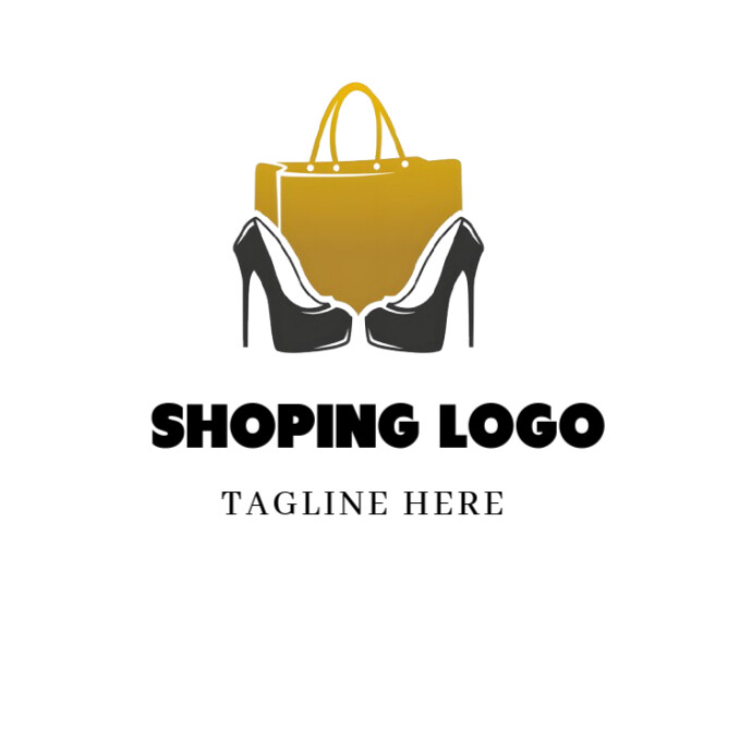 White Shoping Logo Logo Template | PosterMyWall