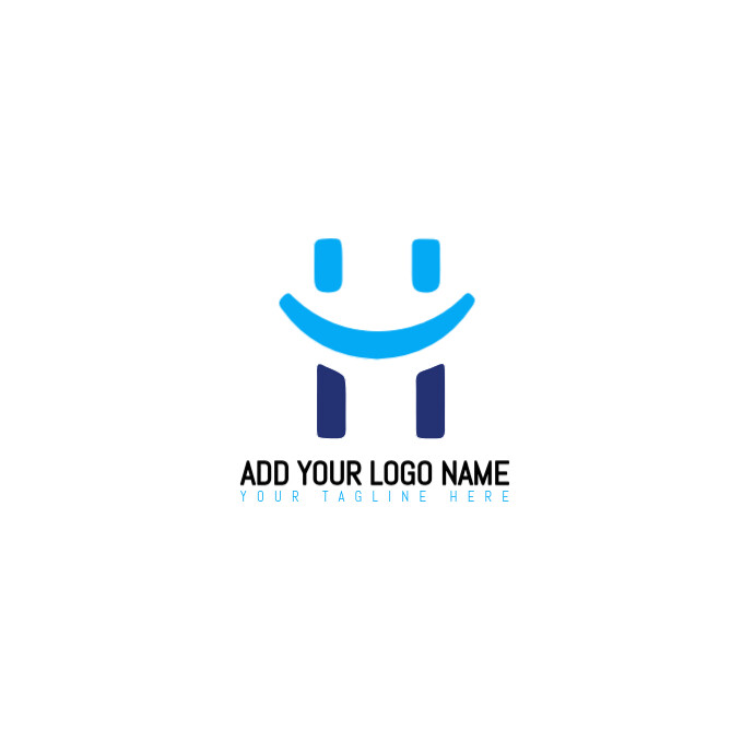 White Smile/happy/h Logo/monogram/monochrome/trade Mark/logo Mark ...