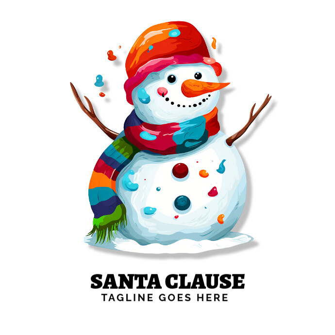 White Snowman Logo Template | PosterMyWall