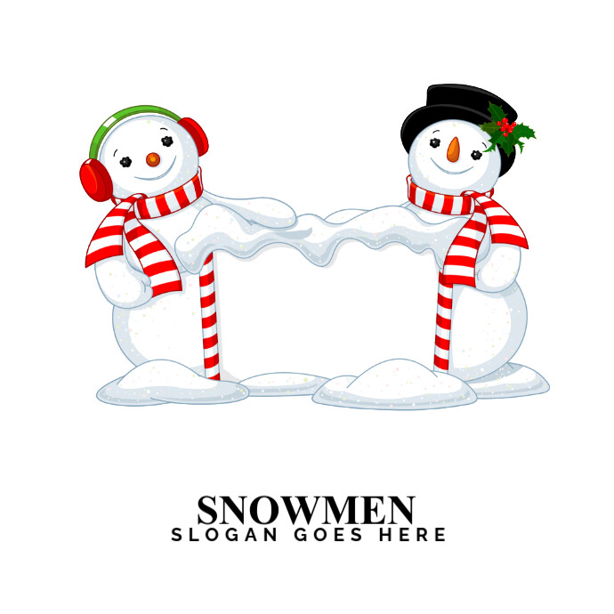White Snowman Logo Template | PosterMyWall