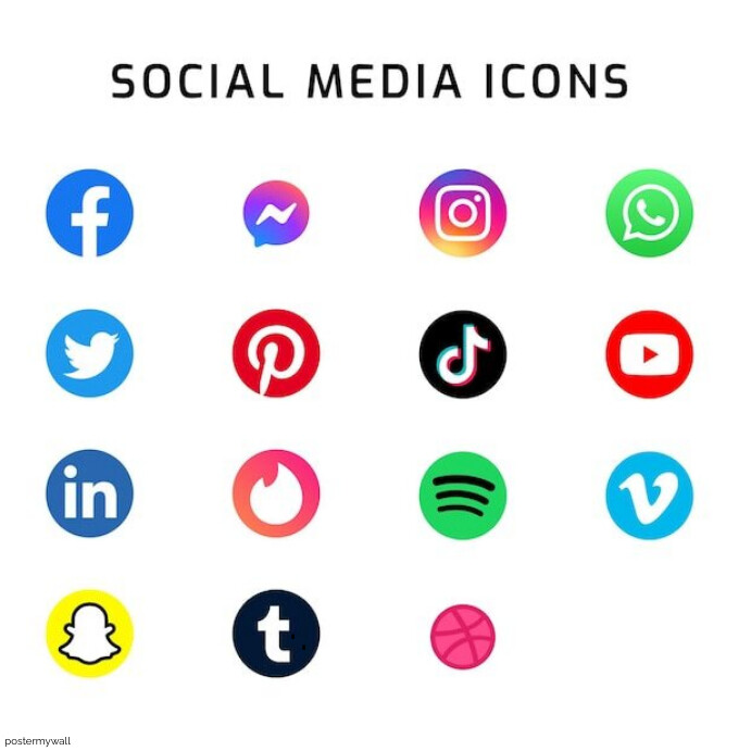 White Social Media Icon Instagram Post Modelo | PosterMyWall