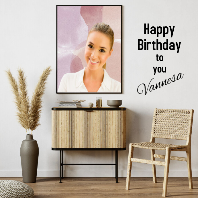 white soft birthday template | PosterMyWall