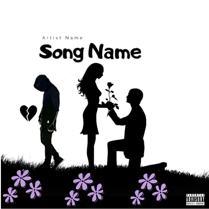 White Song Album Cover Template | PosterMyWall