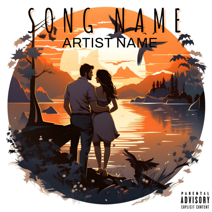 White Song Name Album Cover Song Cover Album Template | PosterMyWall