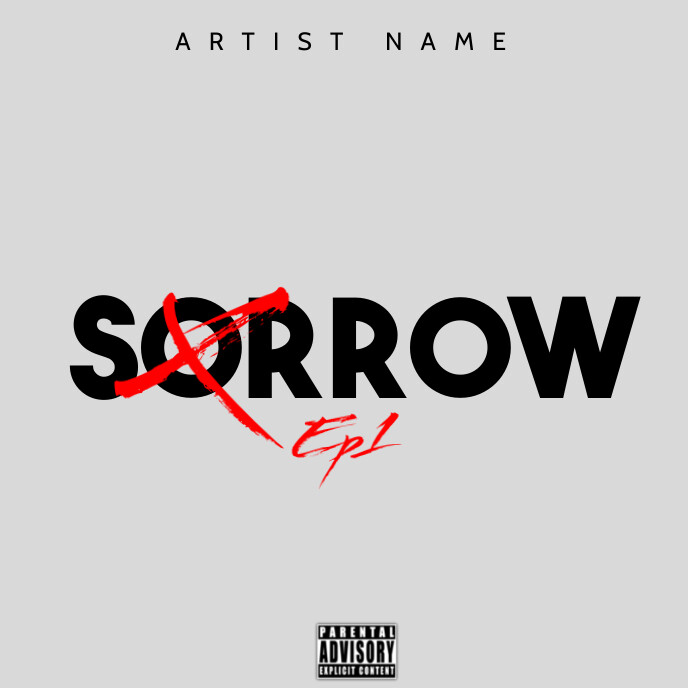 White Sorrow Music Album Cover Album Cover Template | PosterMyWall