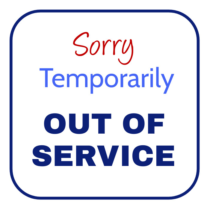 White Sorry Temporarily Out Of Services Inst Template | PosterMyWall