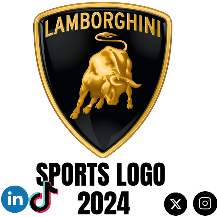 White Sports Logo Instagram Post Template | PosterMyWall