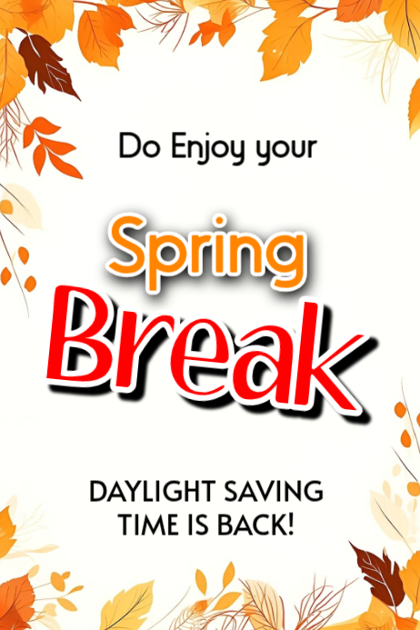 Plantilla de White Spring Break Poster | PosterMyWall