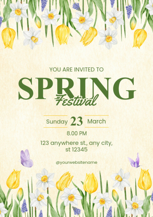 Copy of White Spring Festival A4 | PosterMyWall