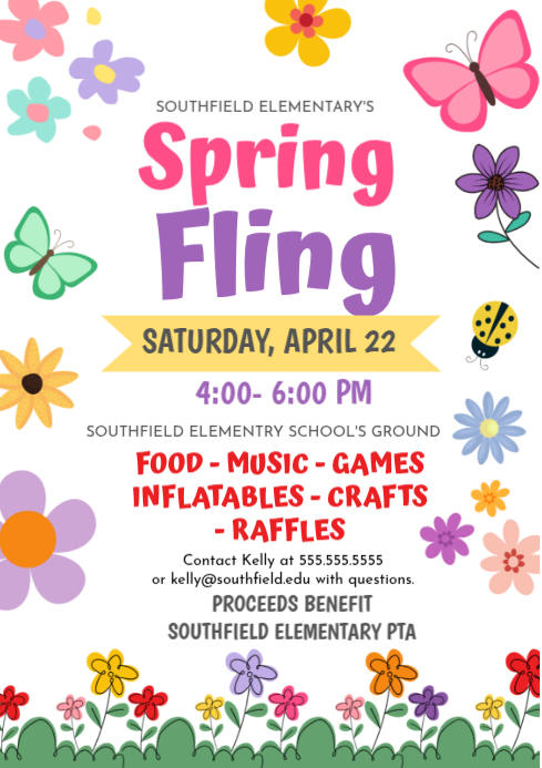Copy of White Spring Fling Flyer A4 | PosterMyWall
