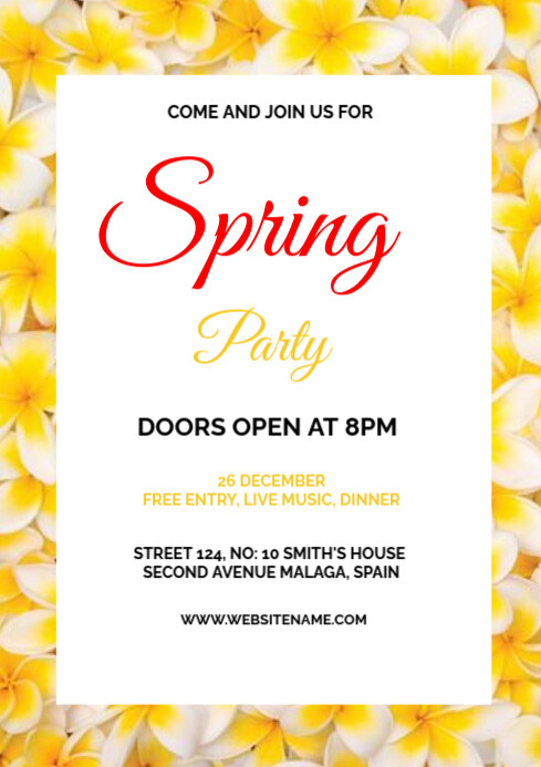 White Spring Pasty Post A4 Template | PosterMyWall