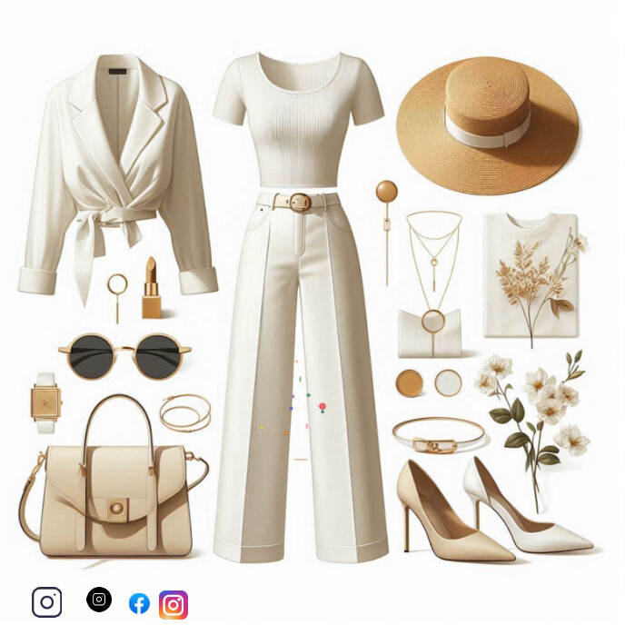 Copy of White Spring Streetwear Outfits For Ladies Album Cover ...